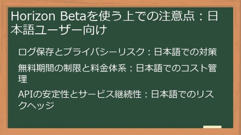 【2025年最新】Horizon Beta 使い方 日本語完全ガイド：AI初心者でも業務効率＆創造性爆上げ！ | AIラボ