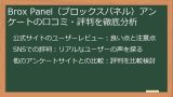 【2024年最新】Brox Panel（ブロックスパネル）アンケート徹底ガイド：仕組み、稼ぎ方、安全性、評判まで - ポイ活賢者の備忘録